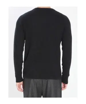 ROBERTO COLLINA Ribbed Crewneck Jumper - Black