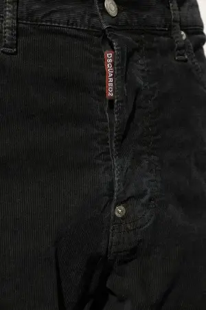 Dsquared2 Straight-leg Corduroy Trousers - Black