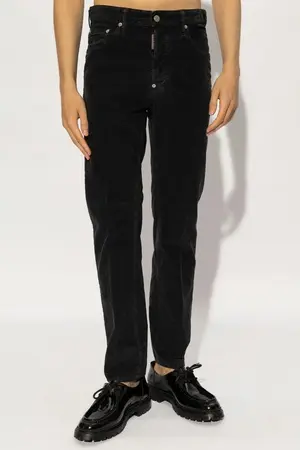Dsquared2 Straight-leg Corduroy Trousers - Black