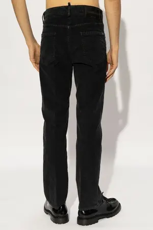 Dsquared2 Straight-leg Corduroy Trousers - Black
