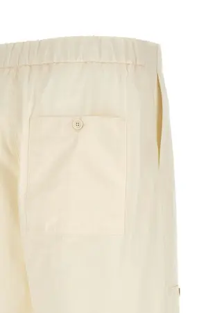 JIL SANDER Drawstring Poplin Cargo Trousers - White