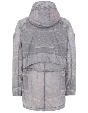 Stone Island Reflective Grid Drawstring Hooded Jacket