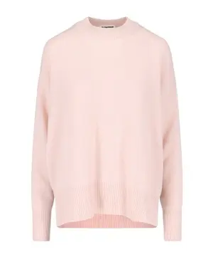 JIL SANDER Crewneck Knitted Jumper - Pink