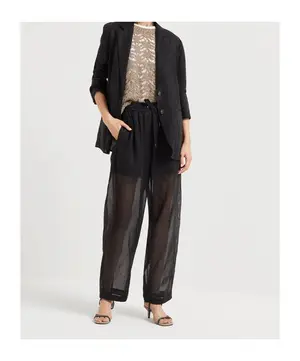Brunello Cucinelli Organza Track Trousers