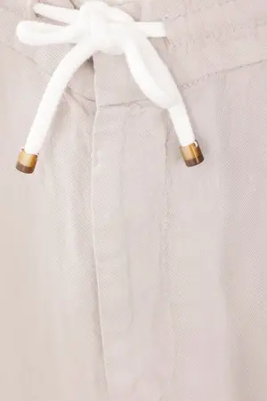 Brunello Cucinelli Elasticated Waistband Drawstring Pants - Beige