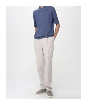 Brunello Cucinelli Elasticated Waistband Drawstring Pants - Beige