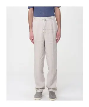 Brunello Cucinelli Elasticated Waistband Drawstring Pants - Beige