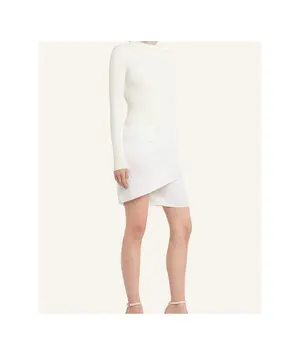 COURREGES Ribbed Mockneck Jumper - White