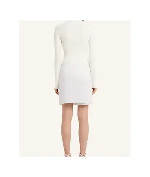 COURREGES Ribbed Mockneck Jumper - White