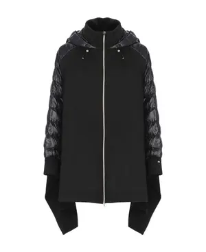 Herno Draped Hooded Coat With Asymmetric Hem