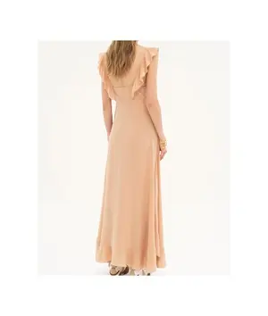 Chloé V-neck Ruffled Maxi Dress