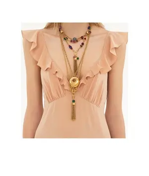 Chloé V-neck Ruffled Maxi Dress