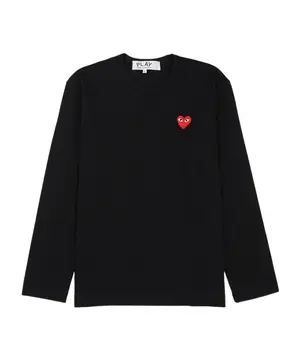 Play Comme Des Garcon Long Sleeve T-shirt - Black
