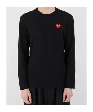 Play Comme Des Garcon Long Sleeve T-shirt - Black