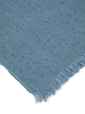 Brunello Cucinelli Sequin Embellished Frayed Edge Scarf - Blue