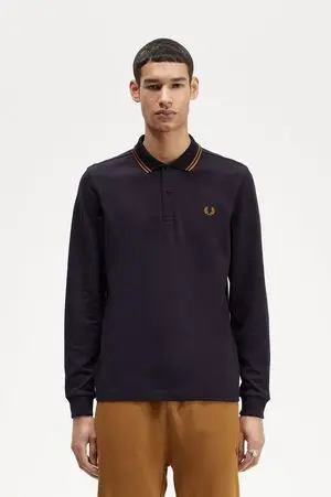 Fred Perry Logo-embroidered Cotton Polo Shirt - Black