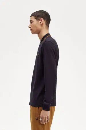 Fred Perry Logo-embroidered Cotton Polo Shirt - Black
