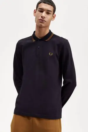 Fred Perry Logo-embroidered Cotton Polo Shirt - Black