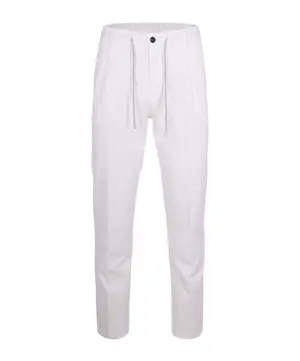 Eleventy White Tapered Trousers