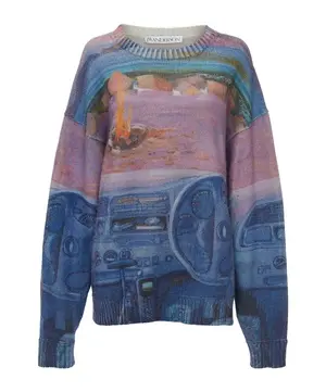 J.W.ANDERSON Camper Printed Drop Shoulder Sweater