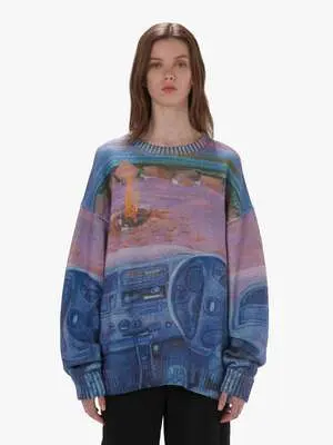 J.W.ANDERSON Camper Printed Drop Shoulder Sweater