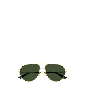 Bottega Veneta Aviator Frame Sunglasses - Green