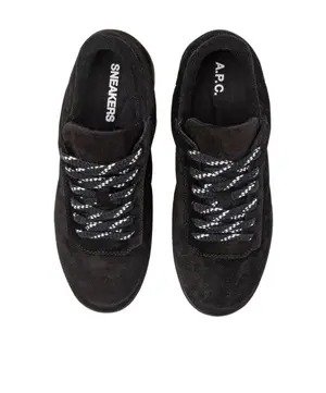 A.p.c. Round-toe Lace-up Sneakers - Black