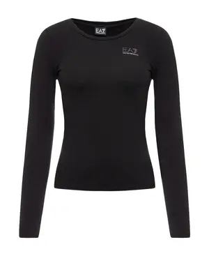 EA7 Long-sleeved Crewneck T-shirt - Black