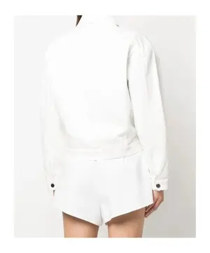 LOULOU STUDIO Long Sleeve Cropped Casual Jacket