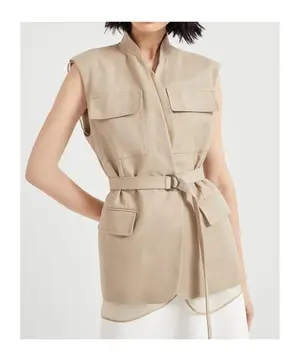 Brunello Cucinelli Monili Belted Waistcoat
