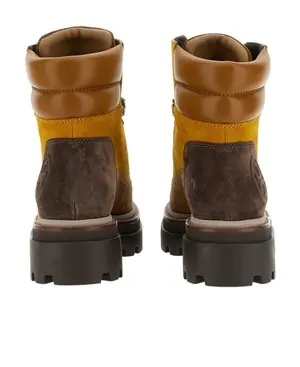 Tory Burch Logo Embossed Lace-up Boots