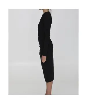 Dolce & Gabbana Asymmetrical Draped Midi Dress