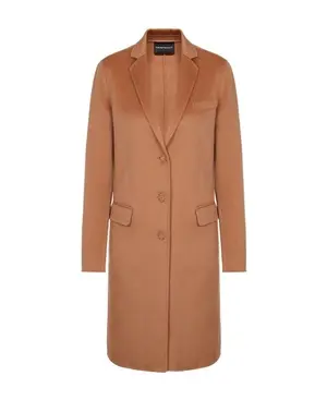 Emporio Armani Long-sleeved Tailored Coat - Brown
