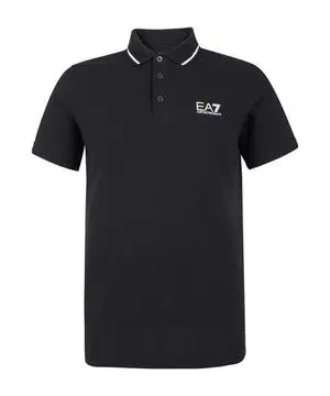 EA7 Logo Polo Shirt - Black