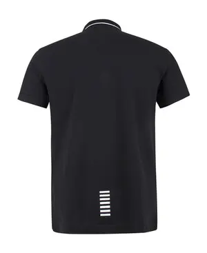 EA7 Logo Polo Shirt - Black