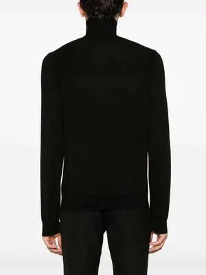 JIL SANDER High Neck Knitted Jumper - Black