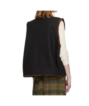 Andersson Bell Crew Neck Vest With Faux Fur Lining