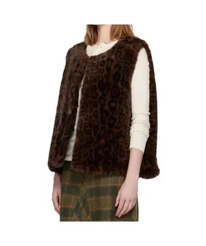 Andersson Bell Crew Neck Vest With Faux Fur Lining
