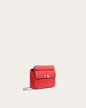 Valentino Garavani Medium Nappa Rockstud Spike Bag - Red