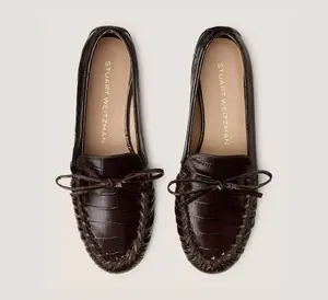 STUART WEITZMAN Britt Bow Loafer - Walnut Brown