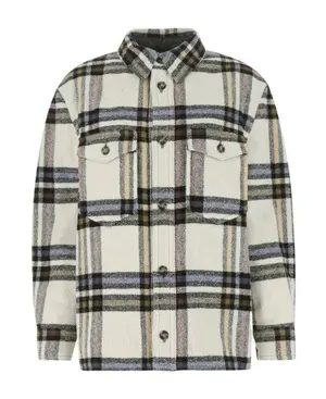 Isabel Marant Étoile Checked Padded Shirt Jacket - Gray