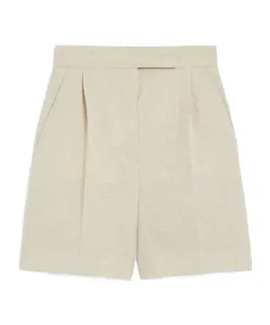 Max Mara Abisso Pleated Shorts - Beige