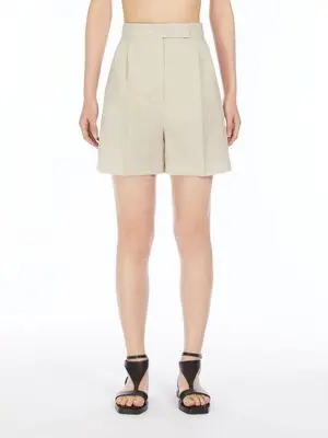 Max Mara Abisso Pleated Shorts - Beige