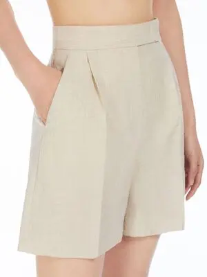 Max Mara Abisso Pleated Shorts - Beige