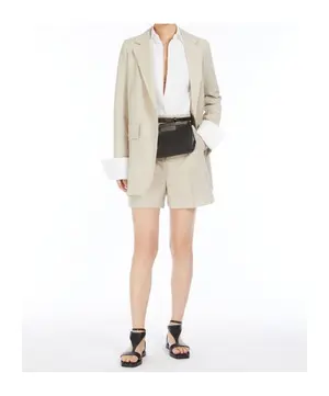 Max Mara Abisso Pleated Shorts - Beige