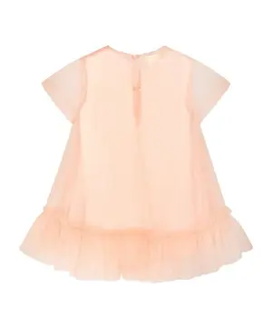 Fendi Cotton Muslin Dress With Ruffle Hem