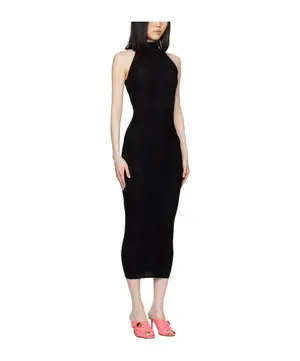 Balmain Sleeveless Textured-knit Midi Dress
