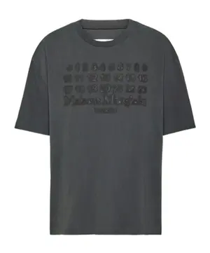 MAISON MARGIELA Numbers-motif Crewneck T-shirt - Black