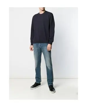 Emporio Armani Logo Embossed Crewneck Sweater