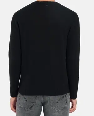 DONDUP Crew Neck Pullover With Appliqu - Black